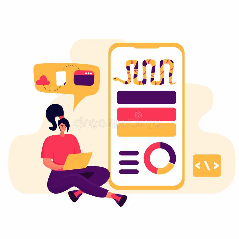 Python Programming Teamwork Stock Illustrations – 60 Python Programming Teamwork Stock ...