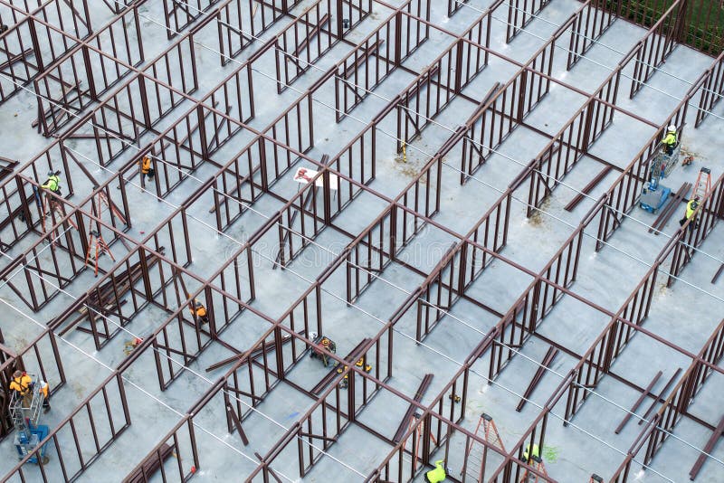 Development of Commercial Housing in USA. Construction Works on ...