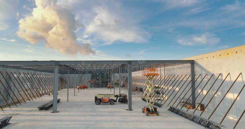 Development of Commercial Real Estate in USA. Construction Works on ...