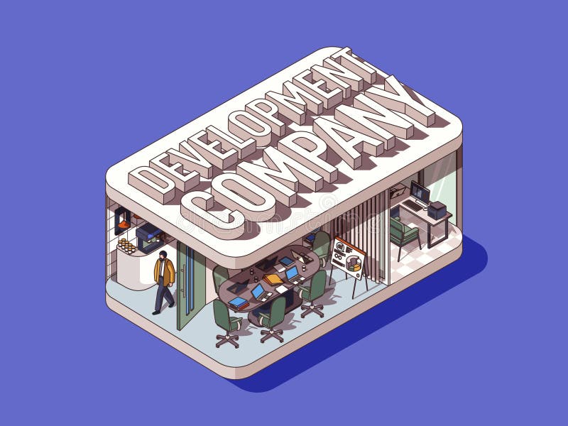 Development Company Modern Isometric Infographics. Stock Vector ...