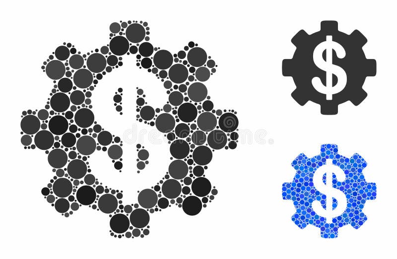 Development Cost Mosaic Icon of Circle Dots Stock Vector - Illustration ...