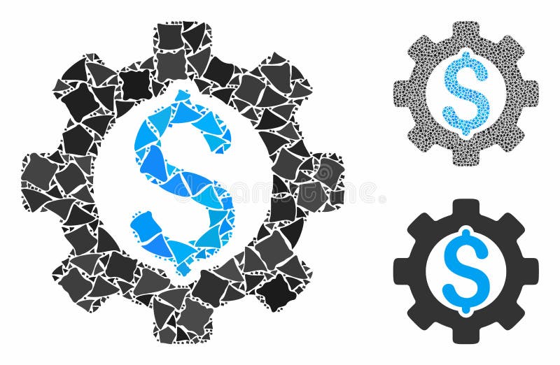 Development Cost Mosaic Icon of Tuberous Pieces Stock Illustration ...