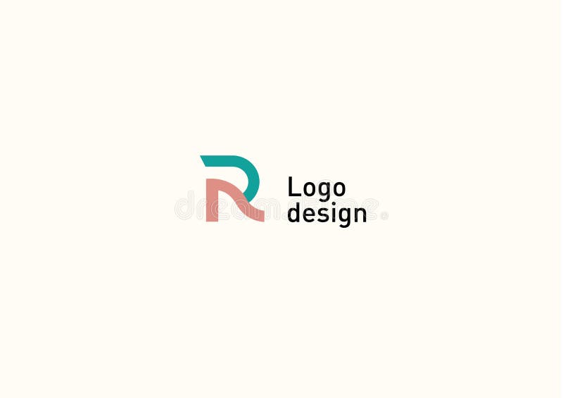 Development of a Creative Geometric Logo, the Letter R Stock Vector ...