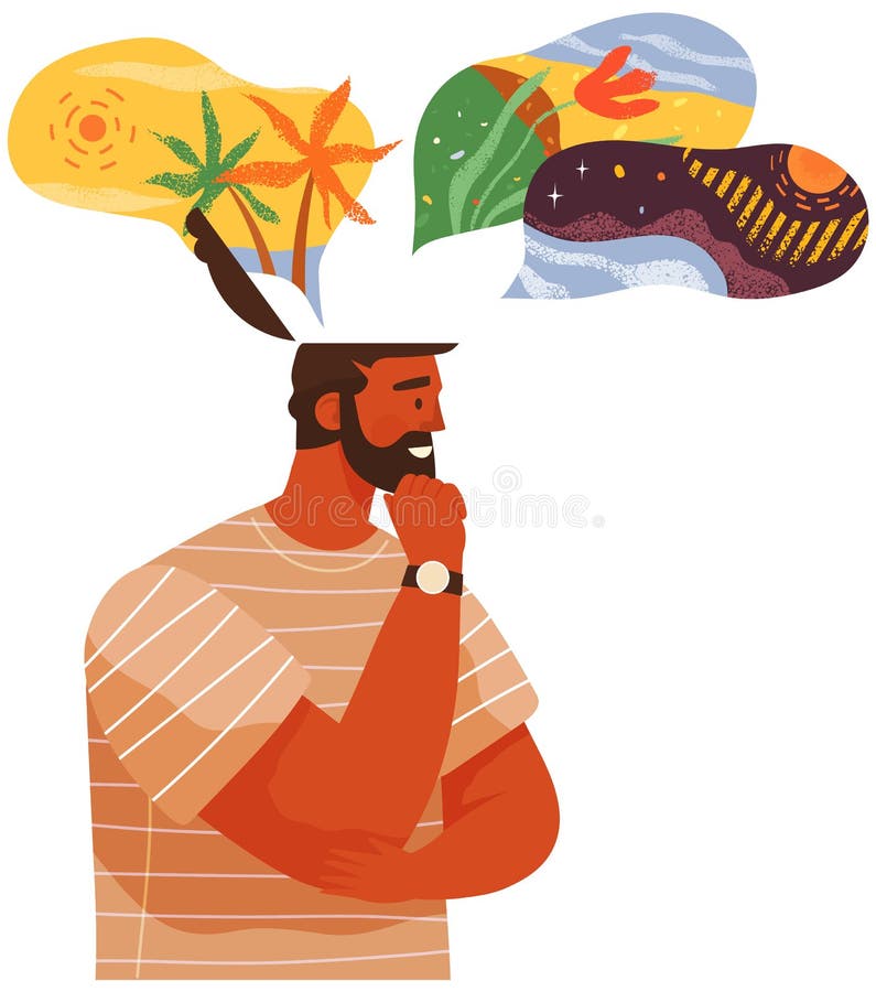 Person Thinking Vacation Stock Illustrations – 564 Person Thinking ...