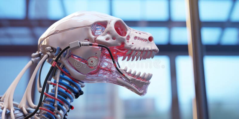 Development of a Cybernetic Robot Dog. Generative Ai. Stock Photo ...