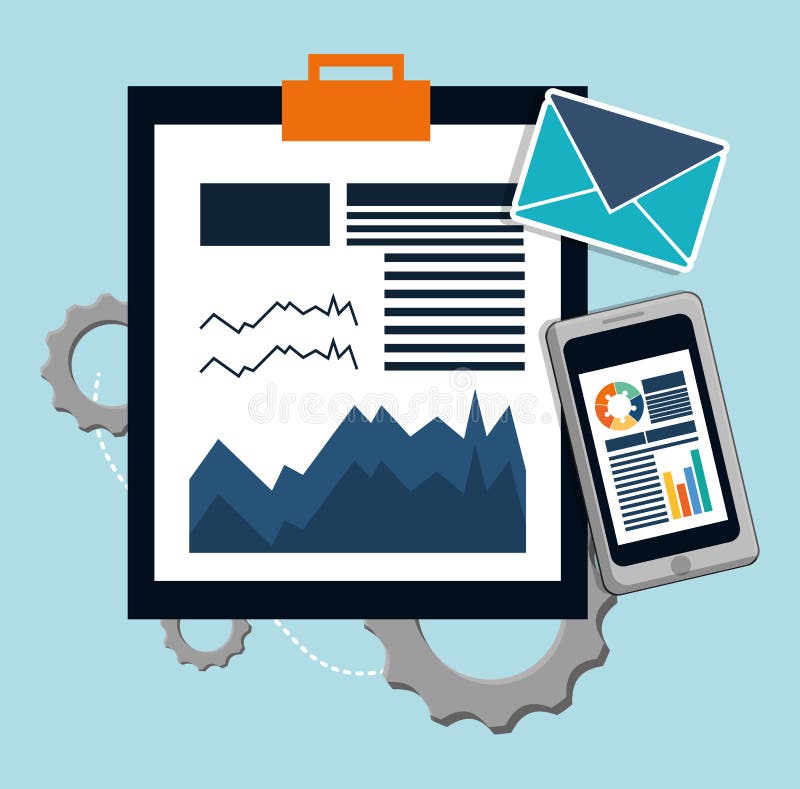 Development with Document Design Stock Vector - Illustration of media ...