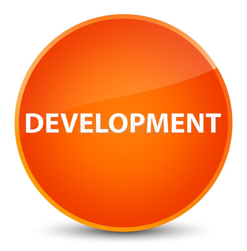 Development Elegant Orange Round Button Stock Illustration ...