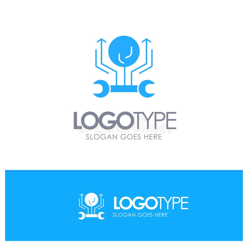 Development, Engineering, Growth, Hack, Hacking Blue Solid Logo with ...