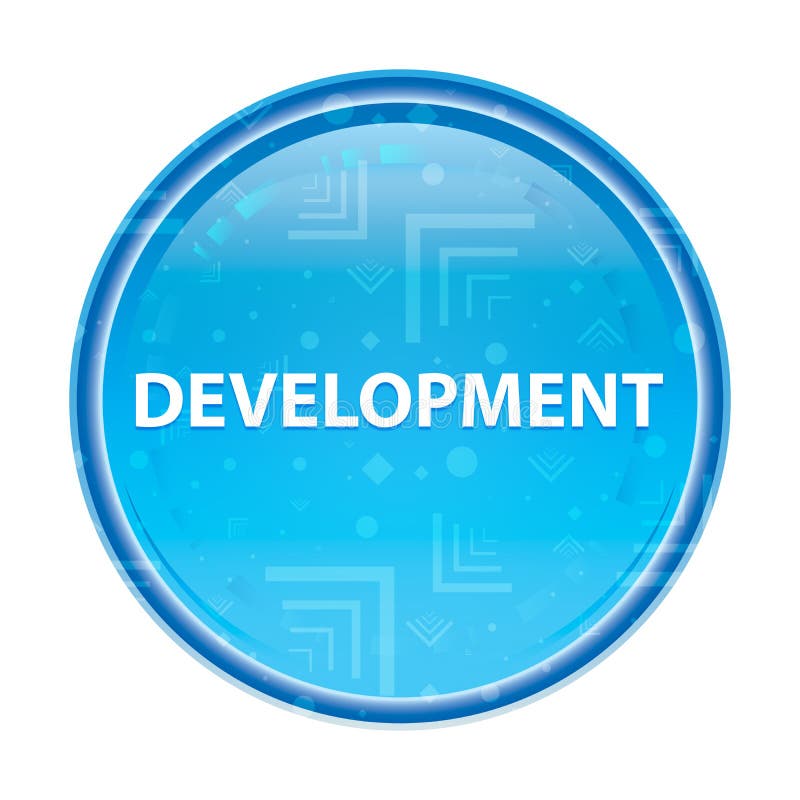 Development Floral Blue Round Button Stock Illustration - Illustration ...