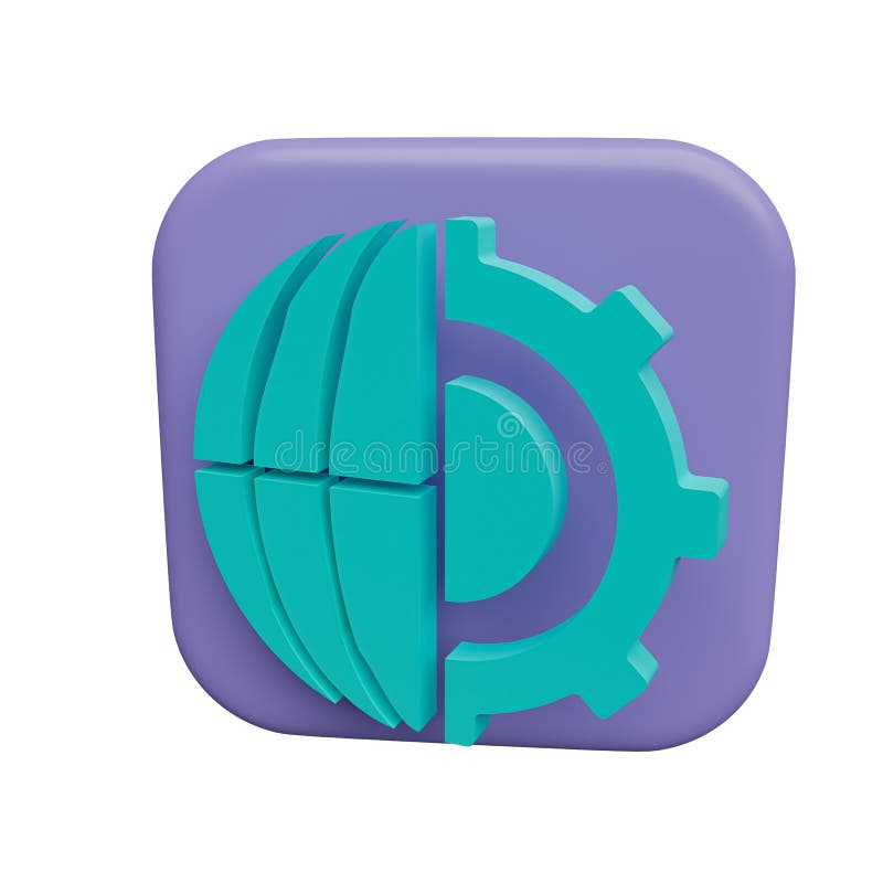 Development, Gear 3d Icon Render Illustration Stock Illustration ...