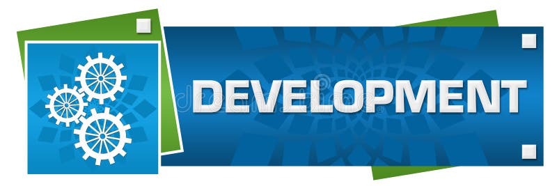 Development Green Blue Circular Floral Horizontal Stock Illustration ...