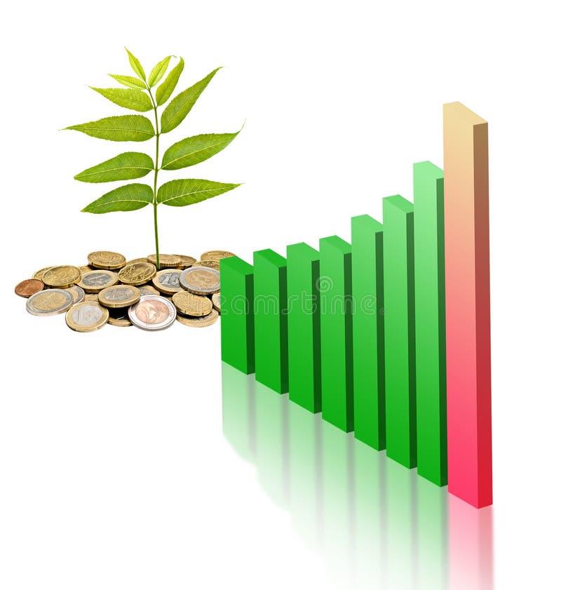 Green Values and Economical Growth Stock Photo - Image of money ...