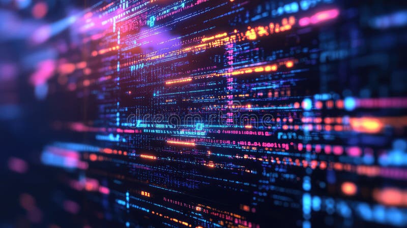 Development High Tech Style Source Code Scrolling Stock Illustration ...