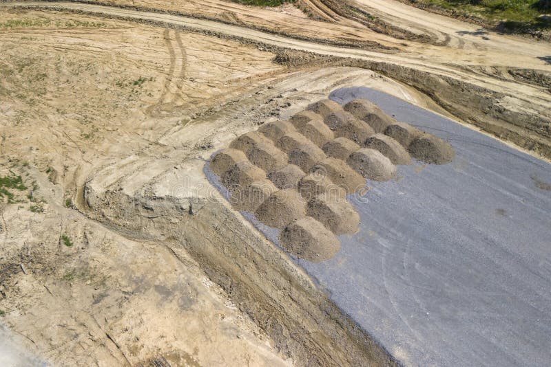Development of a Highway with Visible Sand and Construction Activities ...