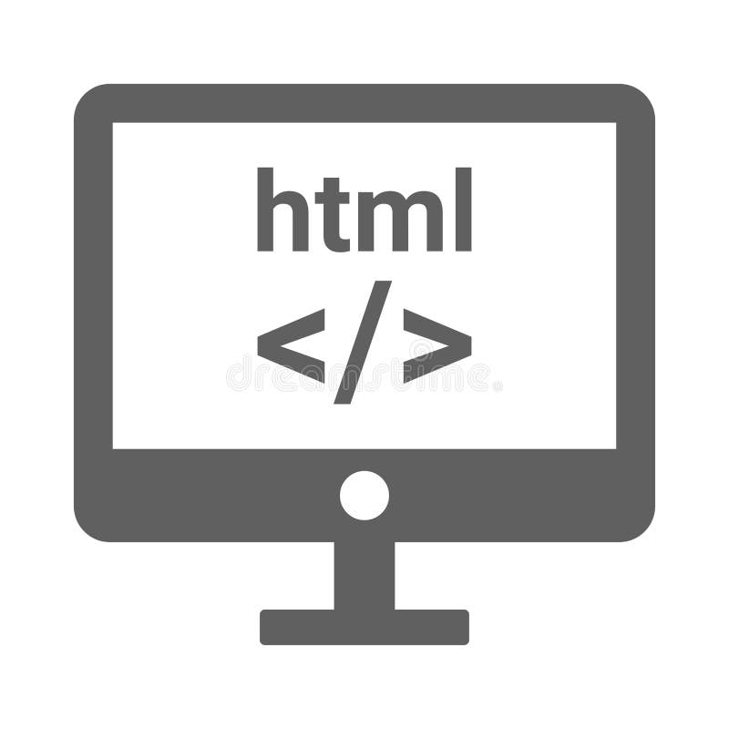 Development, Html Icon. Gray Vector Graphics Stock Vector ...
