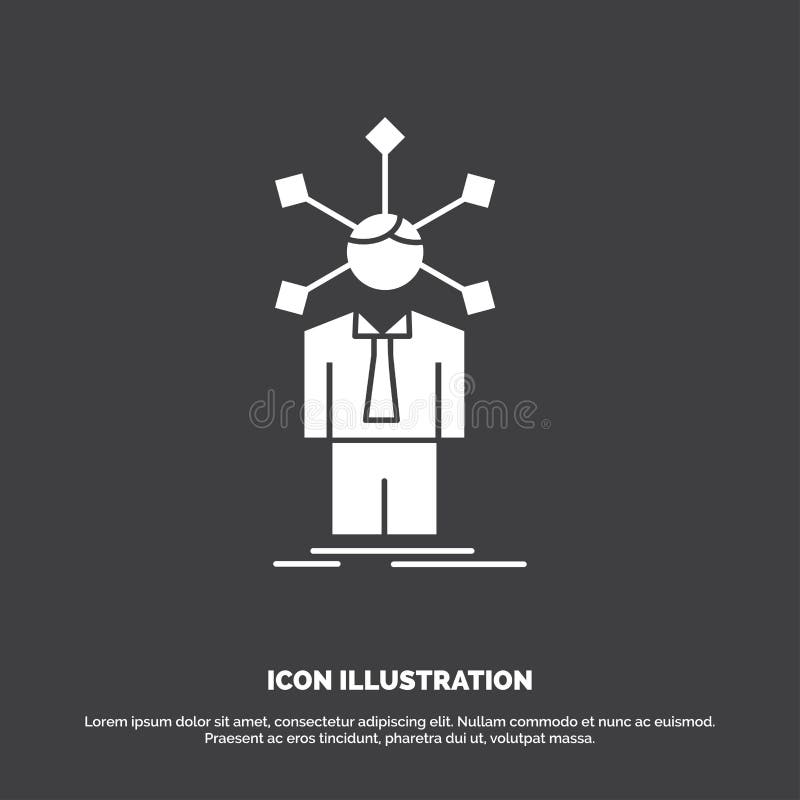 Development, Human, Network, Personality, Self Icon. Glyph Vector ...