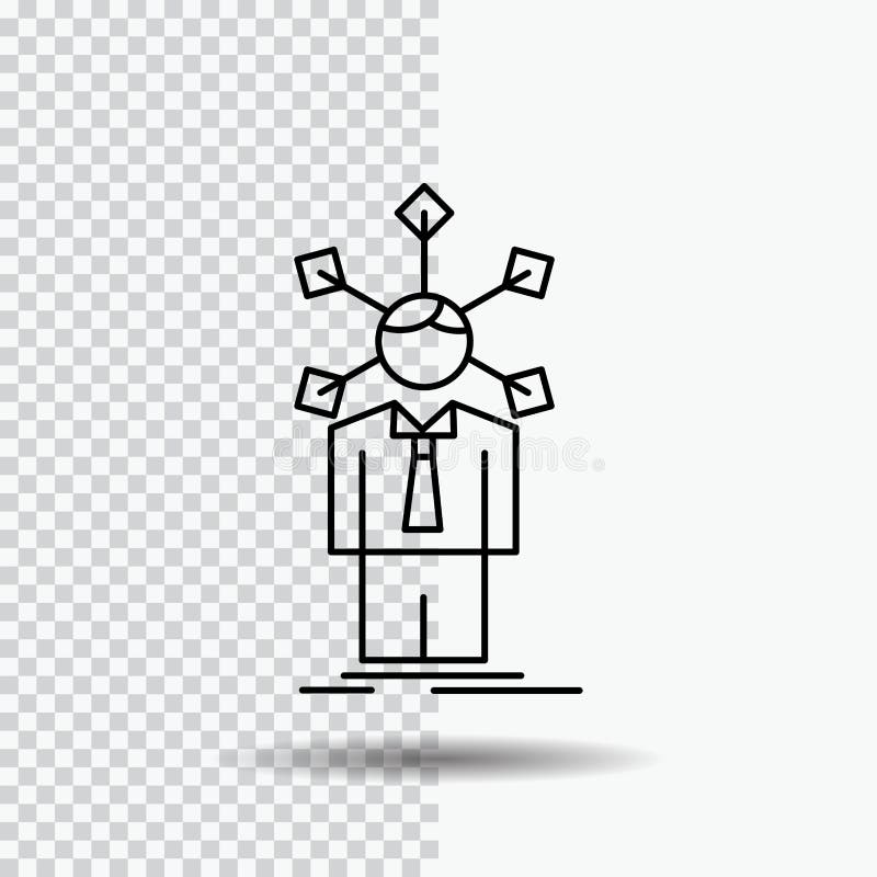Development, Human, Network, Personality, Self Line Icon on Transparent ...