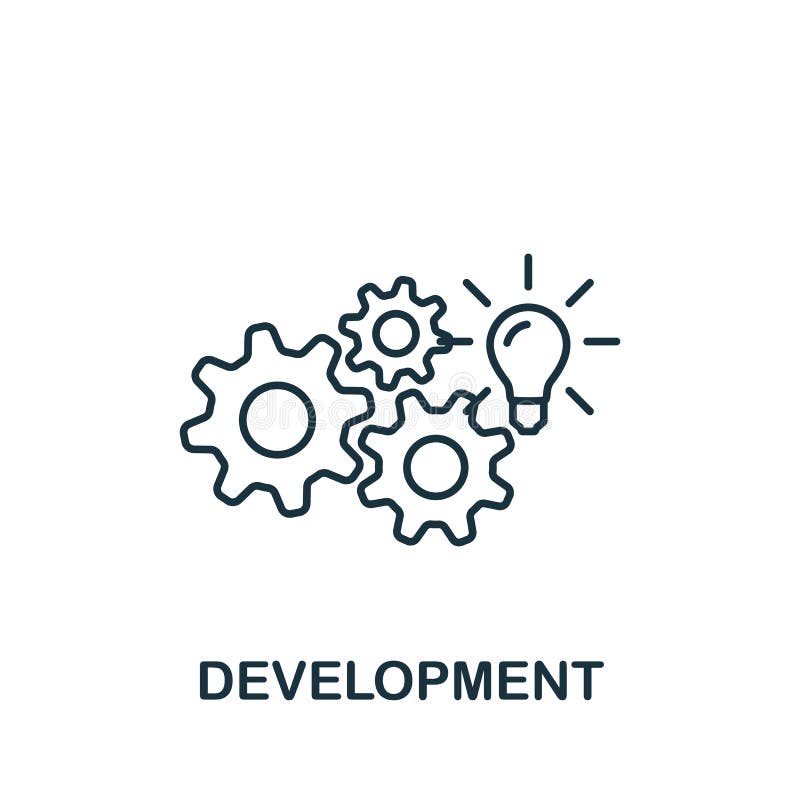 Development Icon. Monochrome Simple Brain Process Icon for Templates ...