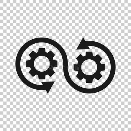 Development Icon in Transparent Style. Devops Vector Illustration on ...