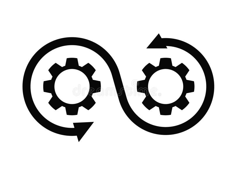 Development Icon in Transparent Style. Devops Vector Illustration on ...