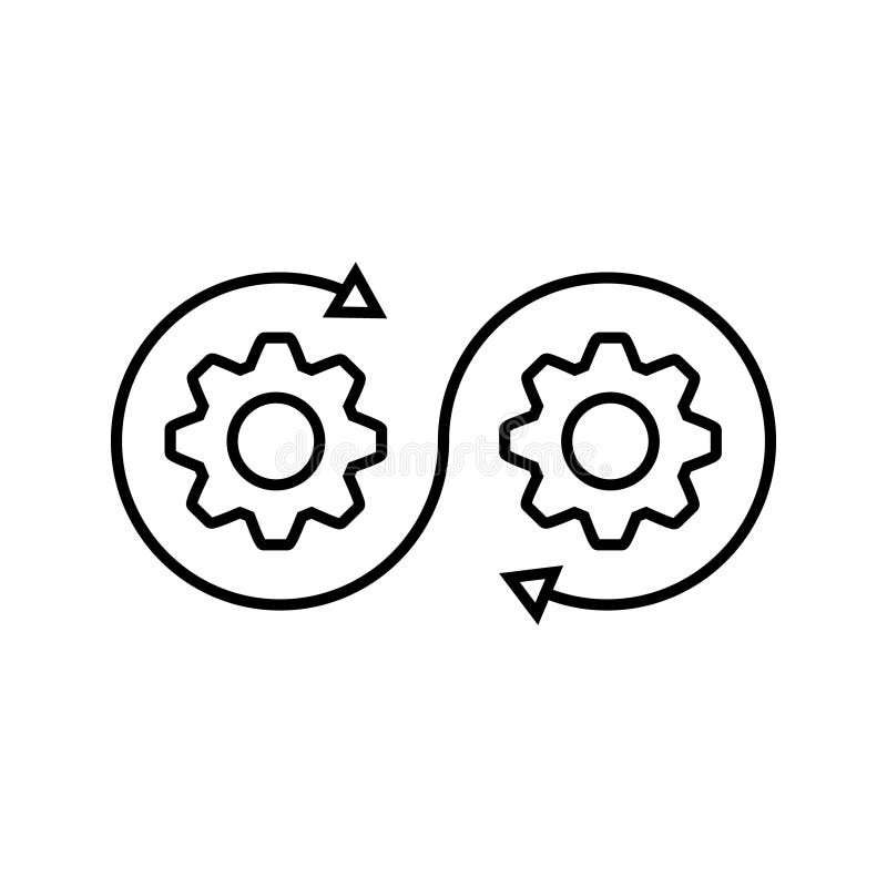 Development Icon in Transparent Style. Devops Vector Illustration on ...