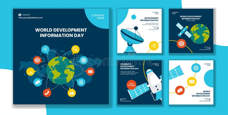 Development Information Day Social Media Post Flat Cartoon Hand Drawn ...