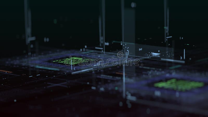 Development Innovation High-tech CPU. High Speed Data Processing 3D ...