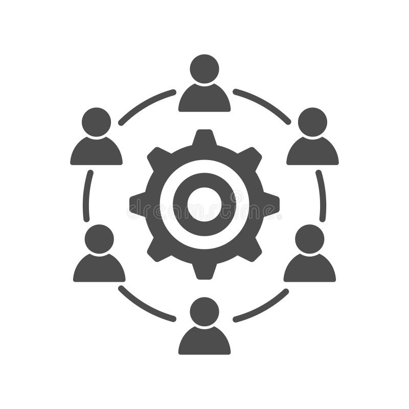 Group of People Interacting with Each Other Icon Stock Illustration ...