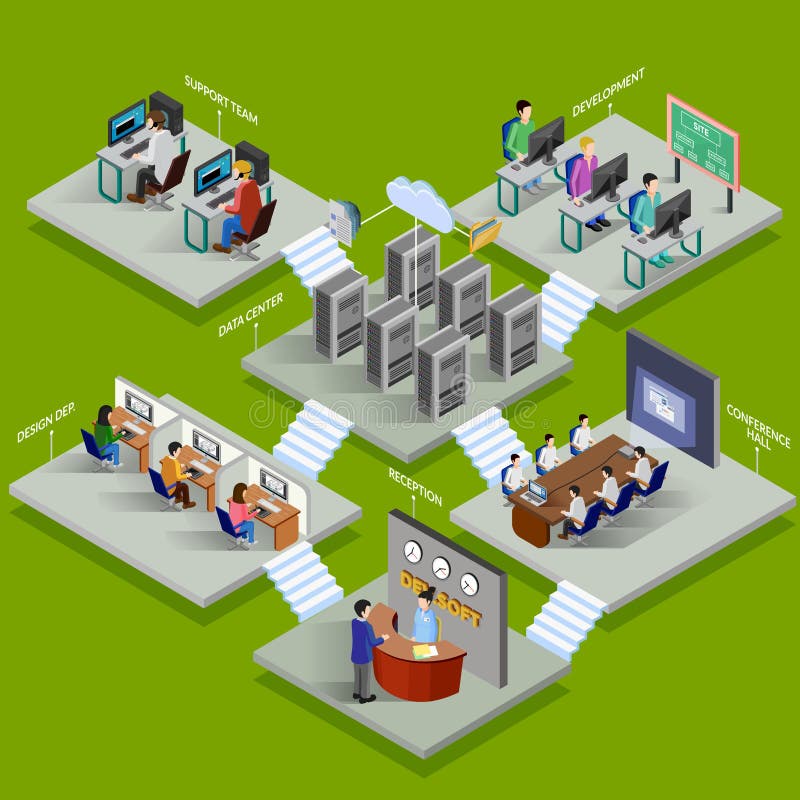 Development Isometric Design Concept Stock Vector - Illustration of ...