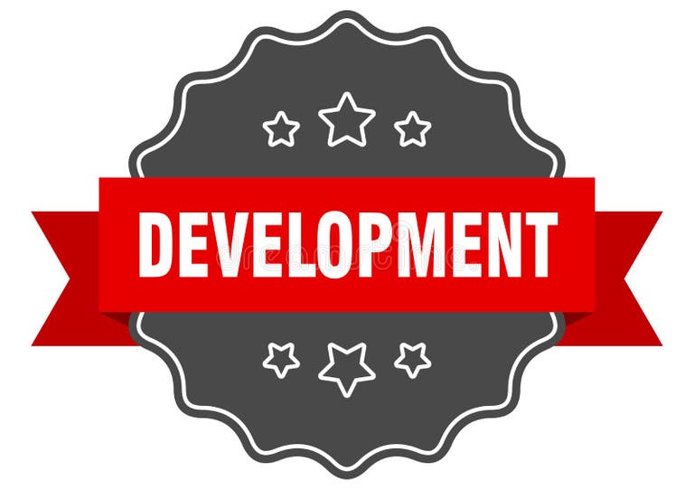 Development Label. Development Isolated Seal. Sticker. Sign Stock ...