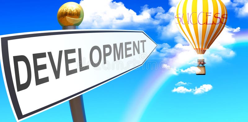 Development Leads To Success Stock Illustration - Illustration of ...