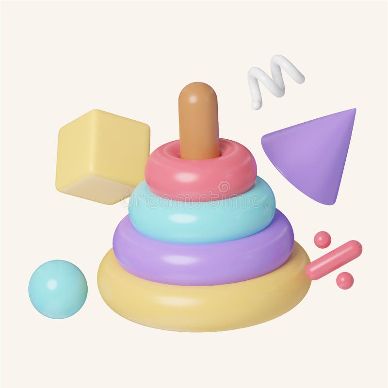 Development and Learning Shapes Education 3d Icons, Back To School ,3d ...