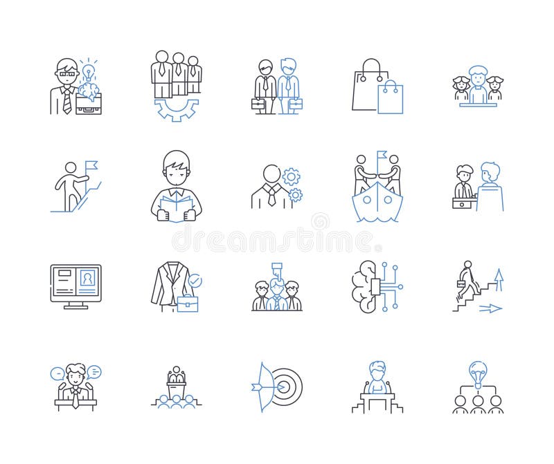Development Line Icons Collection. Progression, Evolution, Advancement ...