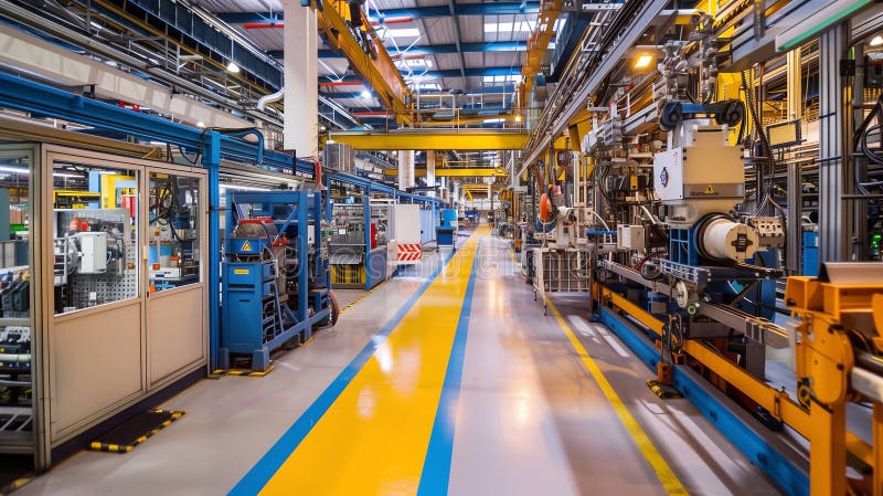 Development of Mechanical Engineering and Automation. View of a Factory ...