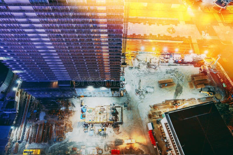 Development Multistorey Residential Building in Night Hours ...