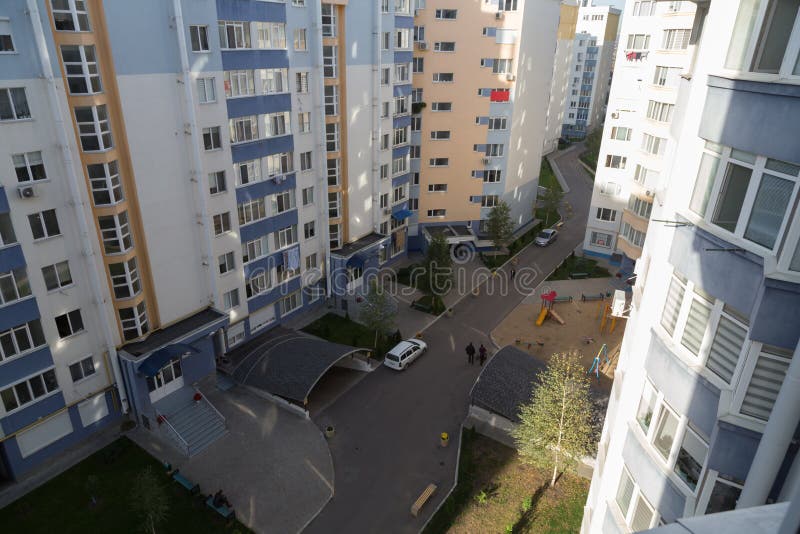 Development of New Modern Apartment Building Stock Image - Image of ...