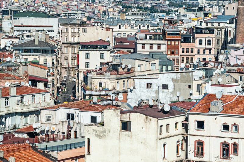 Development of the Old Districts of Istanbul Stock Image - Image of ...