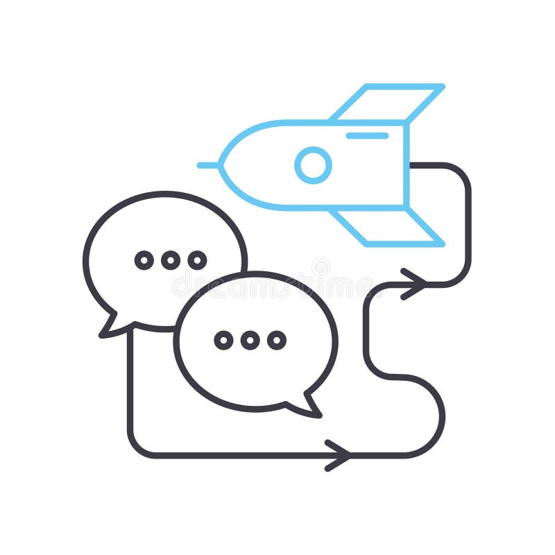 Development Process Line Icon, Outline Symbol, Vector Illustration ...