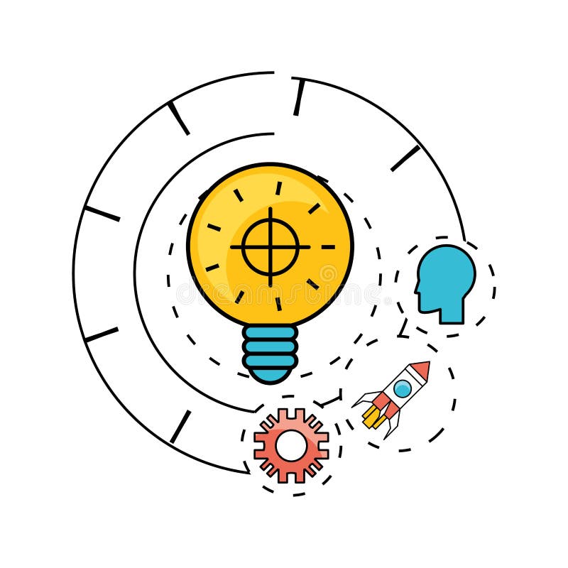Set Data Process with Teamwork Development Process Stock Vector - Illustration of gear, internet ...