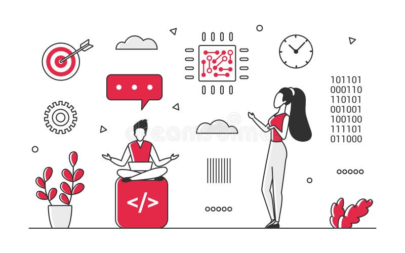 Programming code solution stock vector. Illustration of wireframe ...