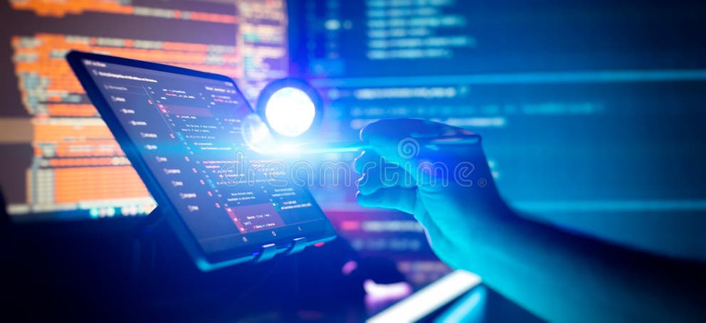 Technology Background. Development, Programming and Coding Technology ...