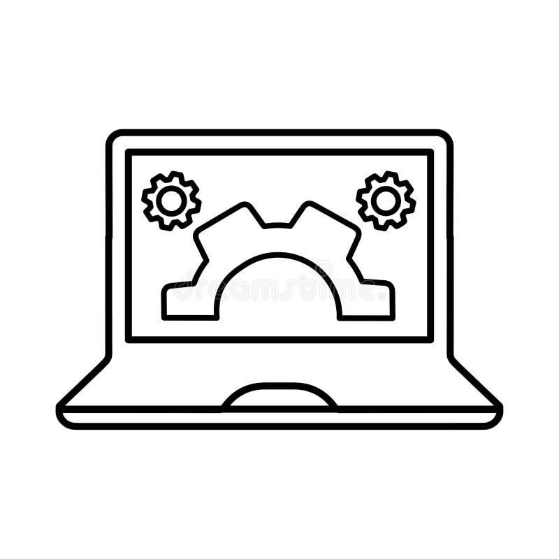 Development Programming Software Setting Line Icon Outline Vector 9989