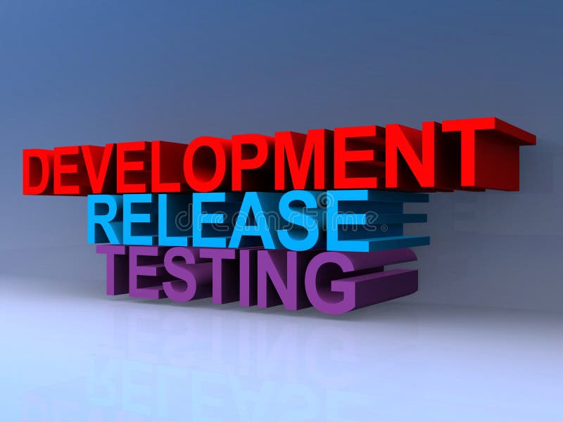 Development, Testing, Release Stock Illustration - Illustration of ...