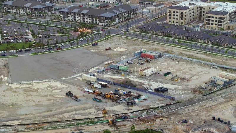 Beginning of Construction Works on Prepared Ground. Large Building Site ...