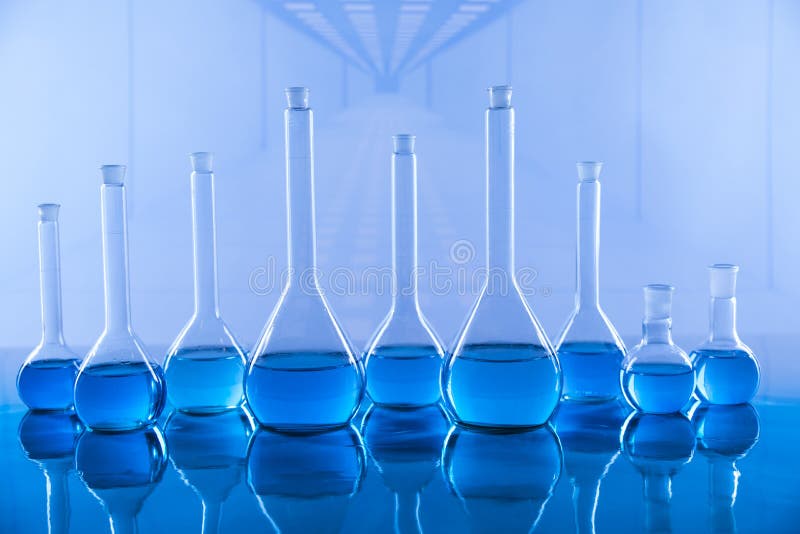 Development, Scientific Glassware for Chemical Experiment Stock Image ...