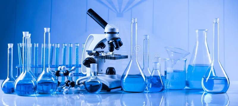 Development, Scientific Glassware for Chemical Experiment Stock Photo ...