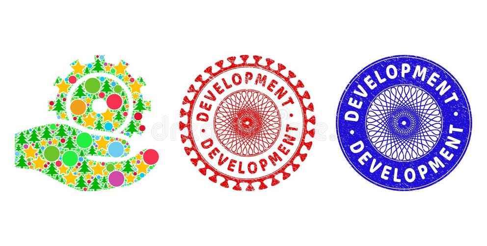 Development Scratched Rubber Imprints and Development Service Collage ...