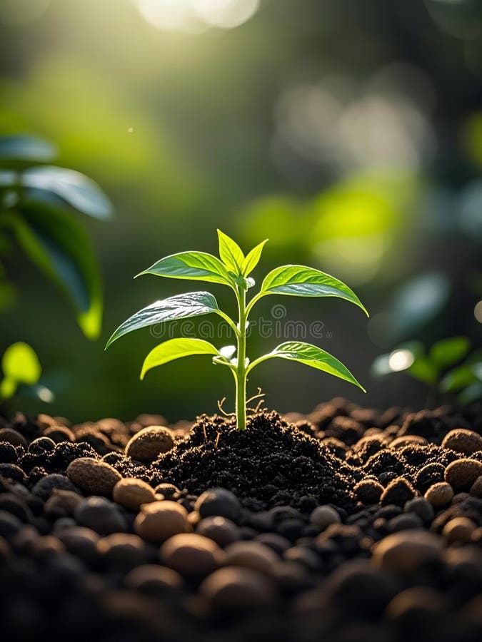 Development of Seedling Growth Stock Illustration - Illustration of ...