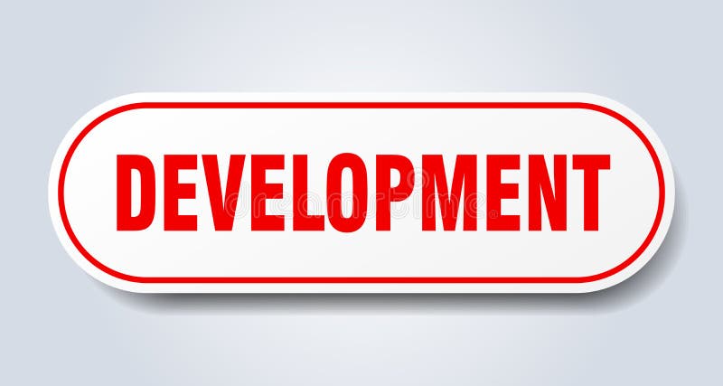 Development Button. Sticker. Banner. Rounded Glass Sign Stock Vector ...