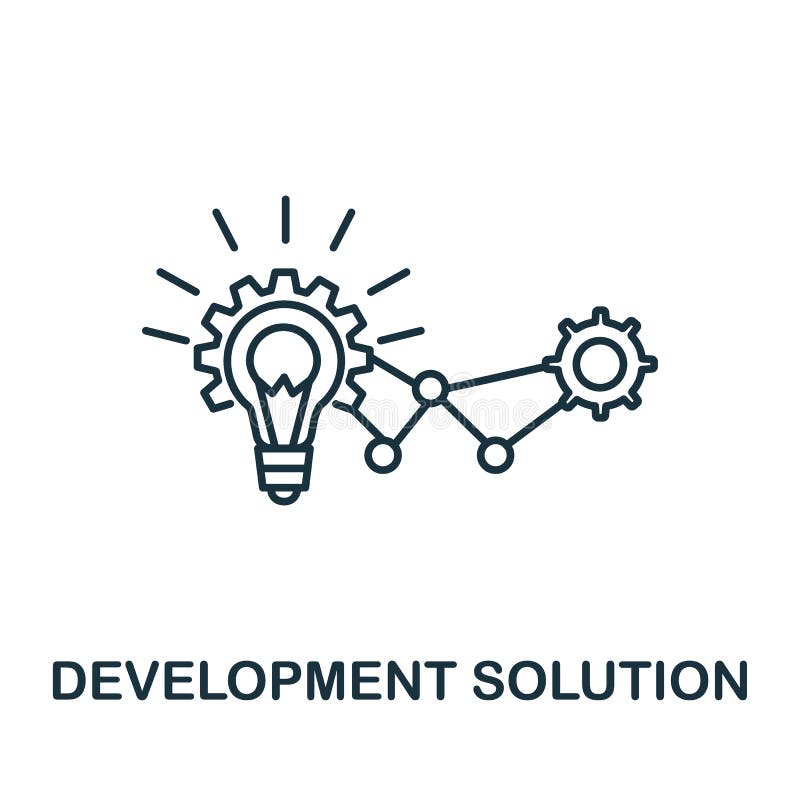 Development Solution Icon from Global Business Collection. Simple Line ...